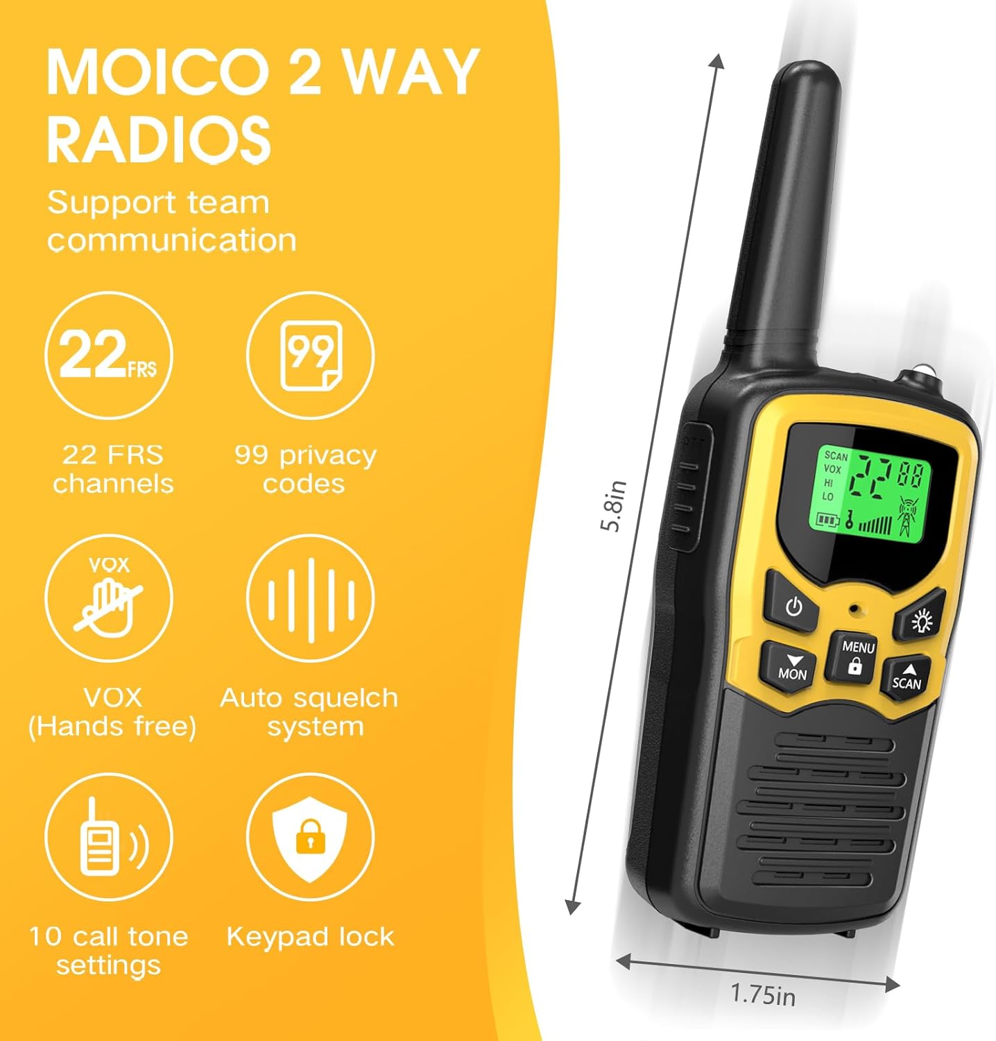 Walkie Talkie de Largo Alcance con 22 Canales FRS (Pak 4) – Cuba Provider