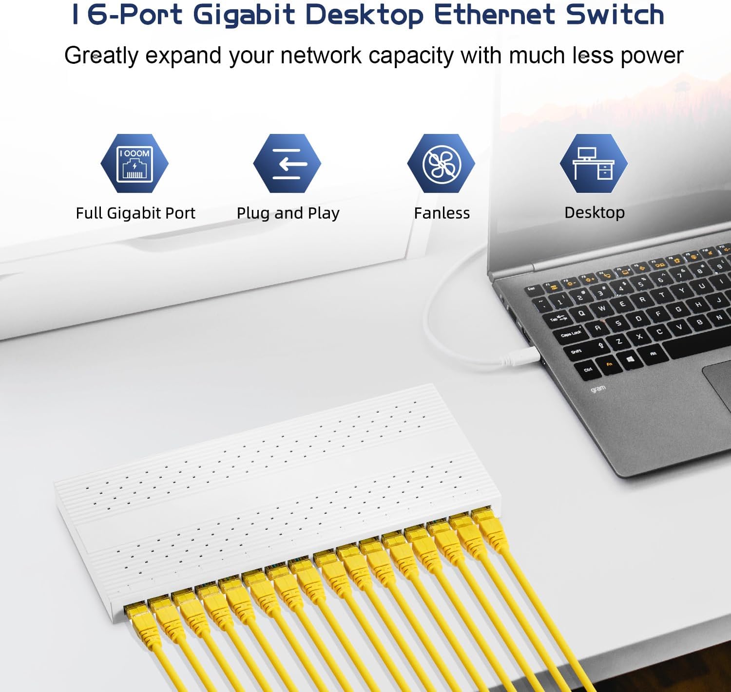 Gigabit Ethernet de 16 Puertos - Cuba Provider