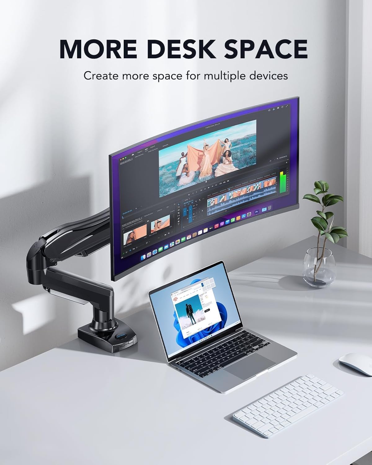 HUANUO – Soporte de monitor individual 13"–32", brazo ajustable - Cuba ...